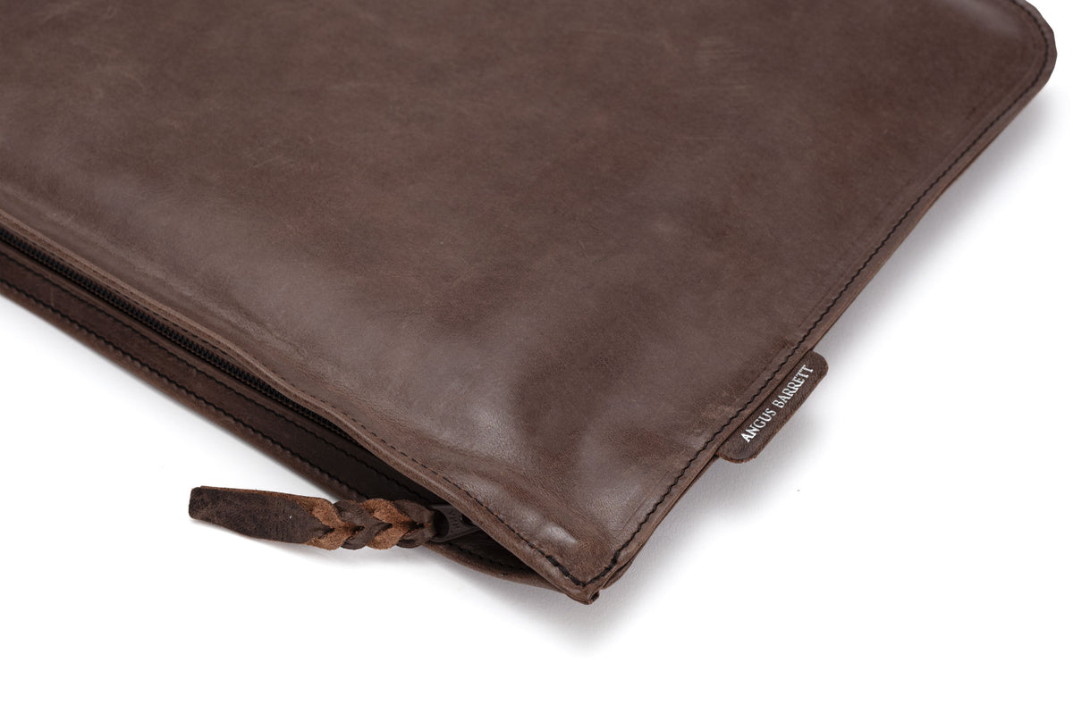 Italian Leather Document Case (Brown) | Quality Leather Goods - Angus ...